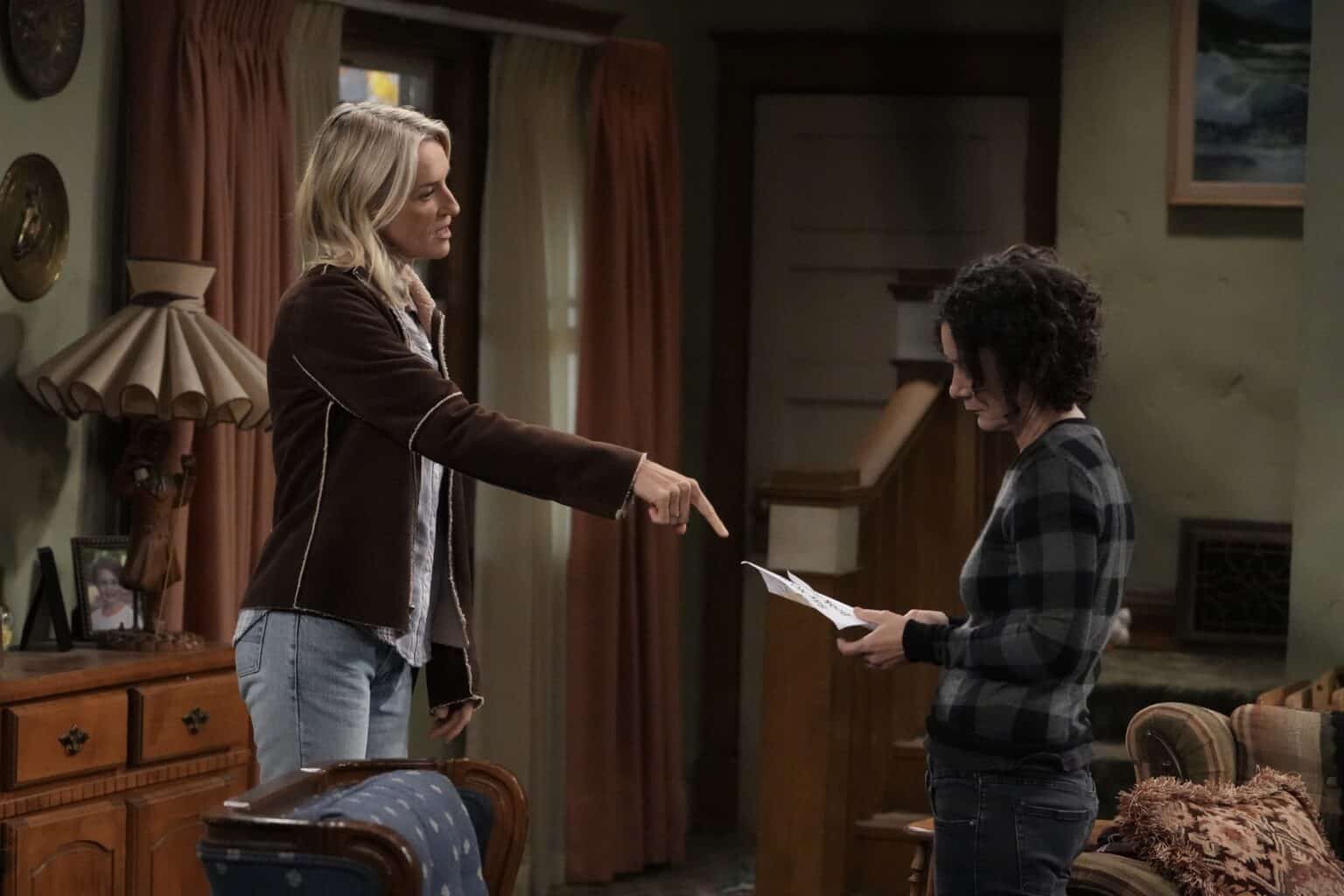 THE CONNERS Season 5 Episode 6 Photos Book Bans And Guillotine Hands ...