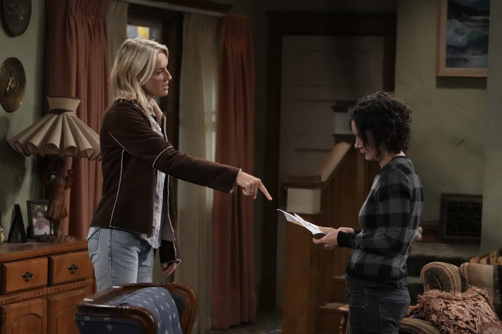 THE CONNERS Season 5 Episode 6 Photos Book Bans And Guillotine Hands ...